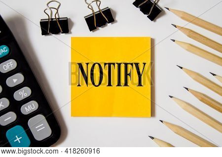 Notify Word Written On Image & Photo (Free Trial) | Bigstock