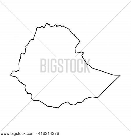 Outline Map Ethiopia Vector & Photo (Free Trial) | Bigstock