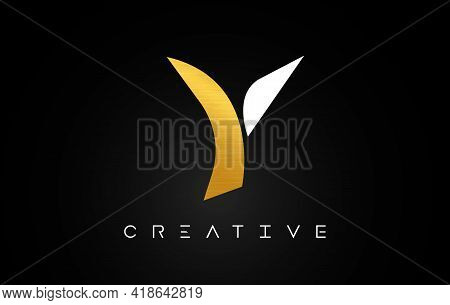 Y Golden Letter Logo Vector & Photo (Free Trial) | Bigstock