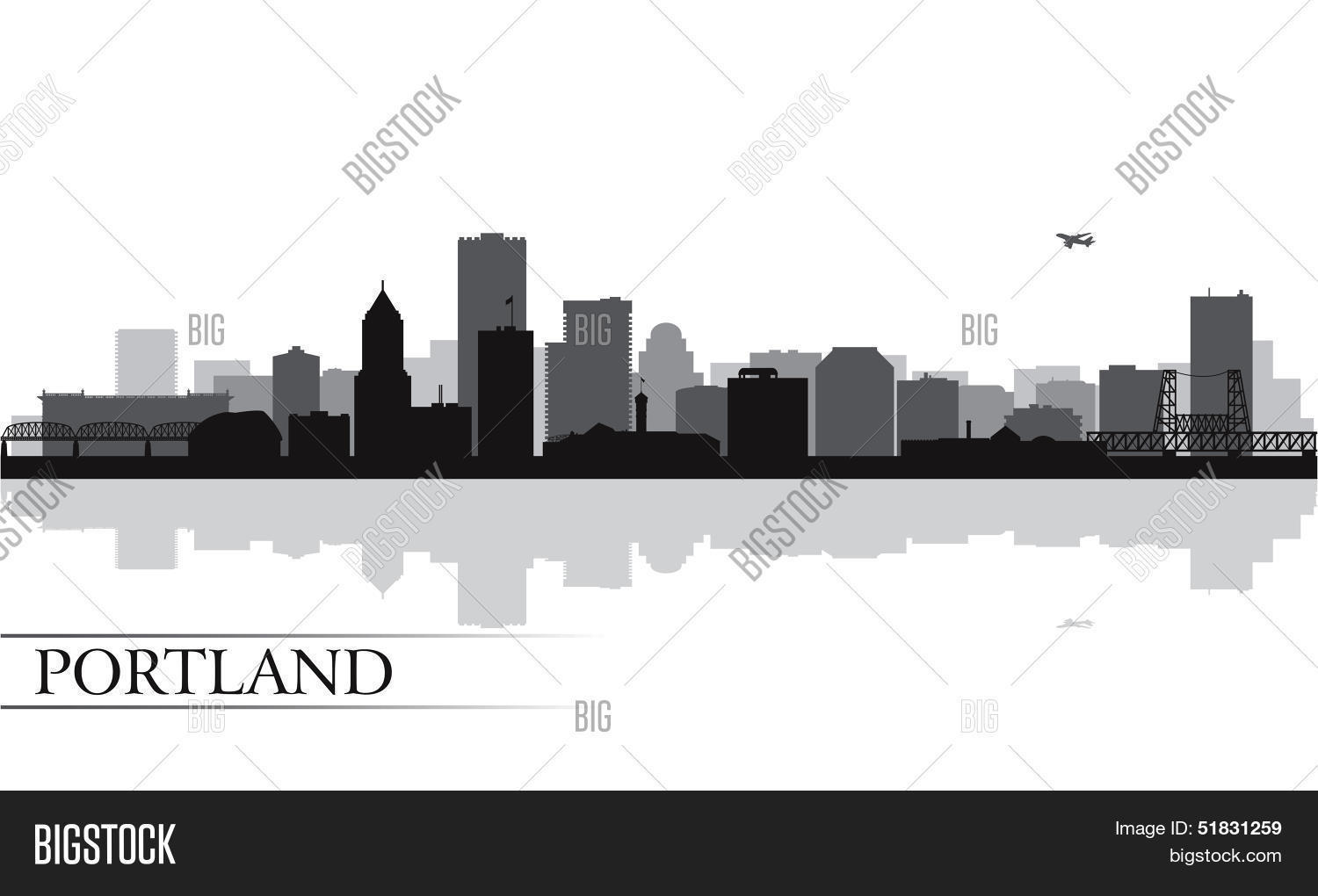 Portland City Skyline Vector & Photo (Free Trial) | Bigstock