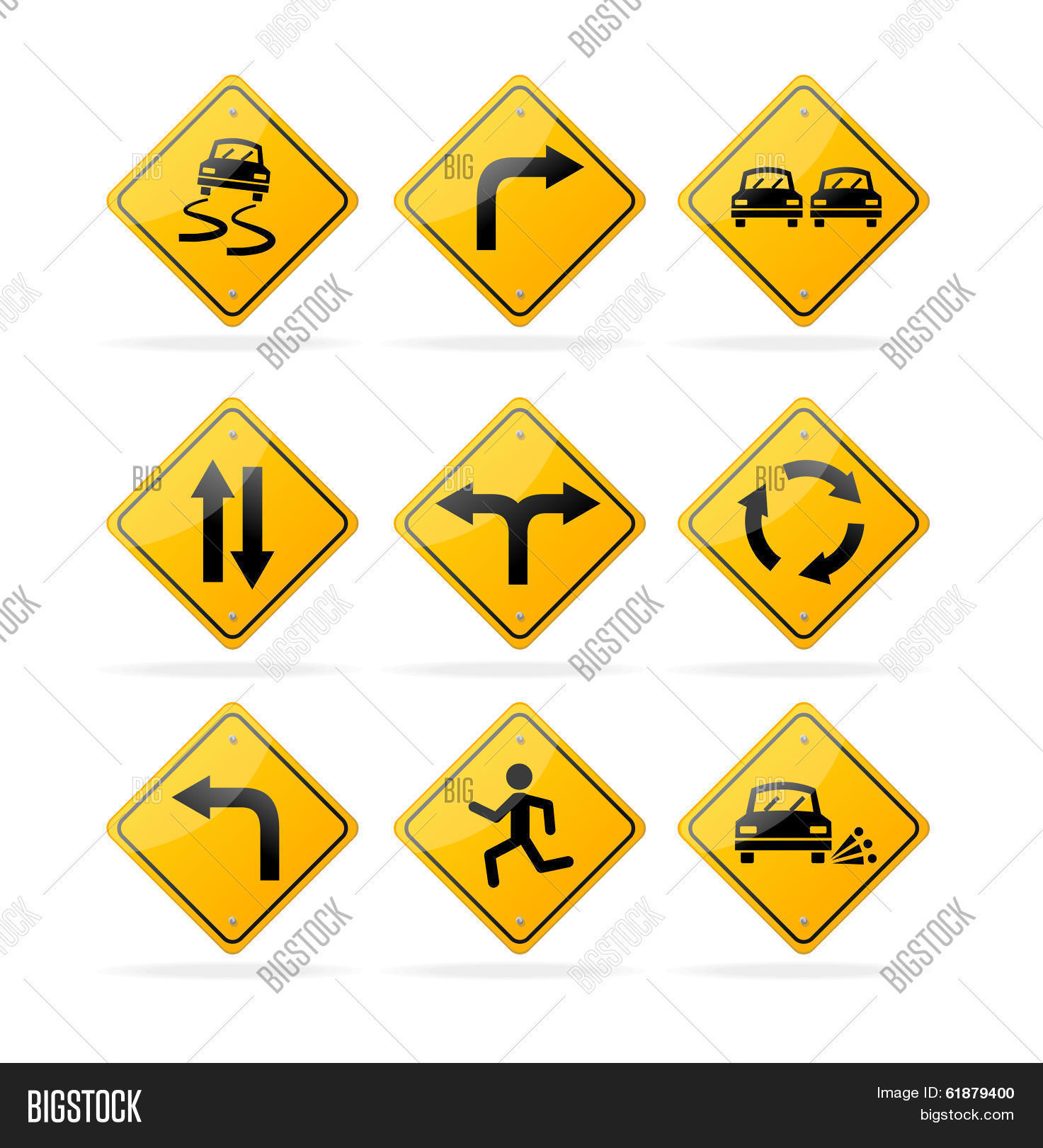 Vector Yellow Road Vector & Photo (Free Trial) | Bigstock