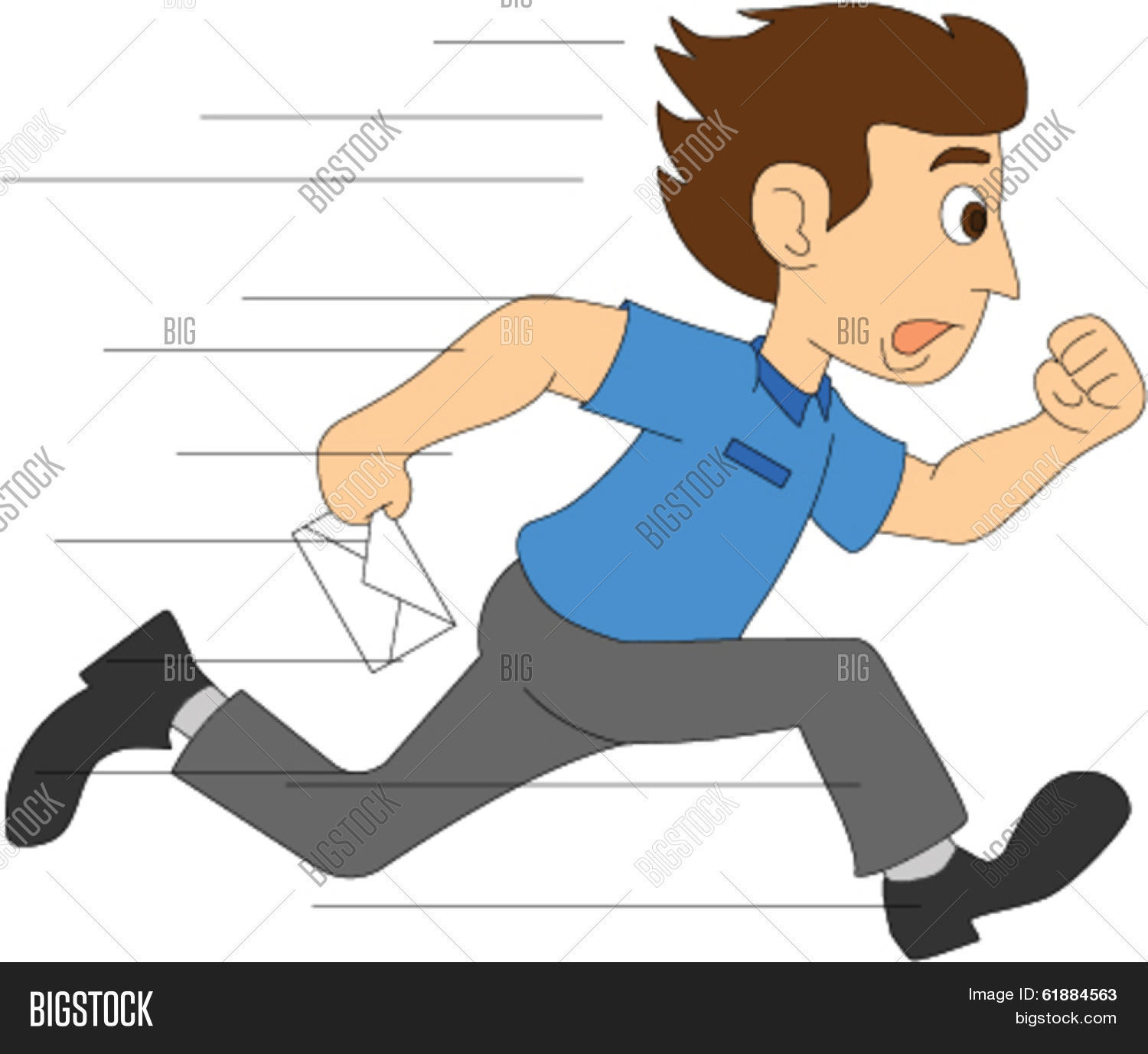 Delivery Boy Running Vector & Photo (Free Trial) | Bigstock