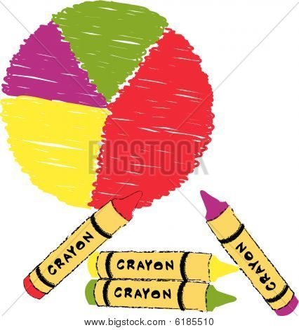 Circle Graph Crayon Vector & Photo (Free Trial) | Bigstock
