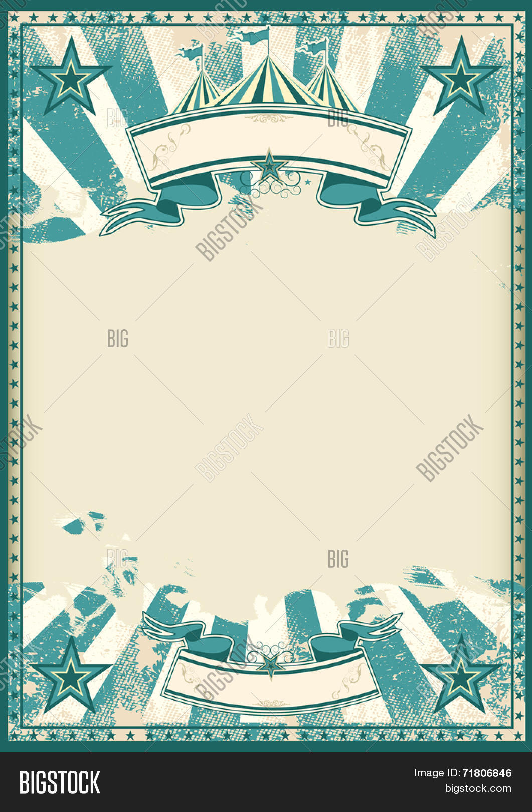 Blue Circus Retro Vector & Photo (Free Trial) | Bigstock