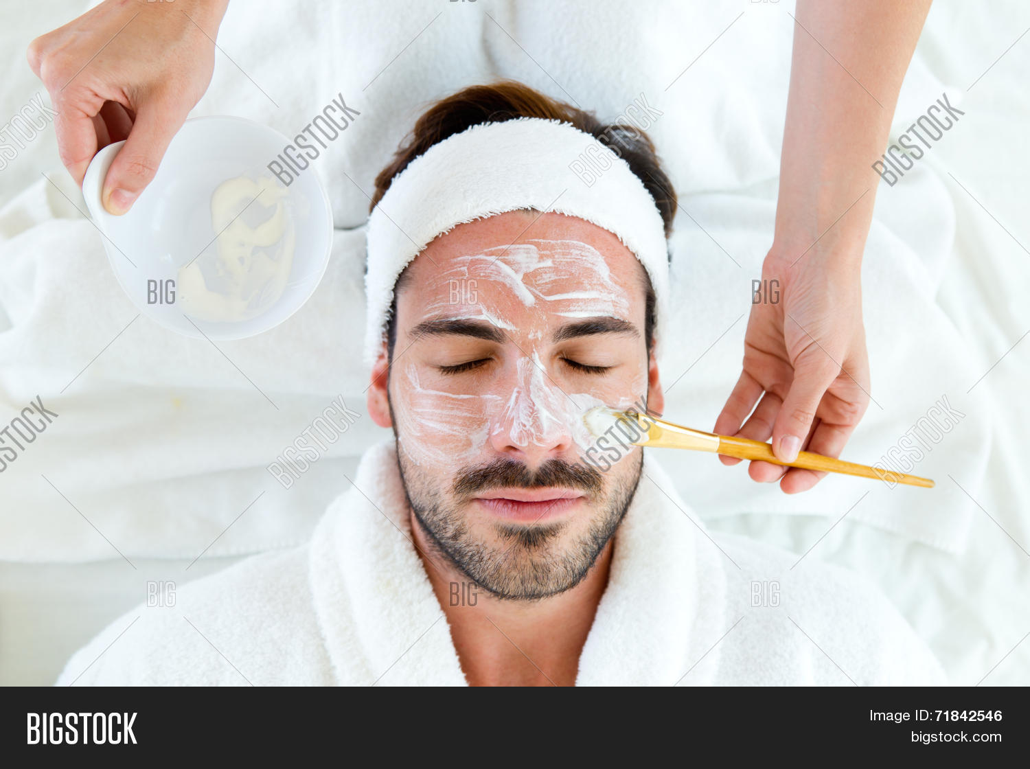 Man Clay Facial Mask Image & Photo (Free Trial) | Bigstock