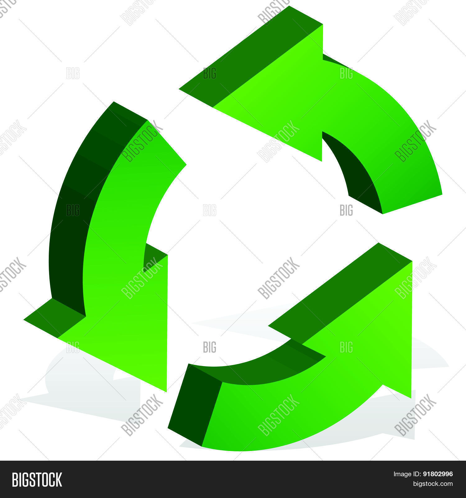 Green 3D Recycling, Vector & Photo (Free Trial) | Bigstock