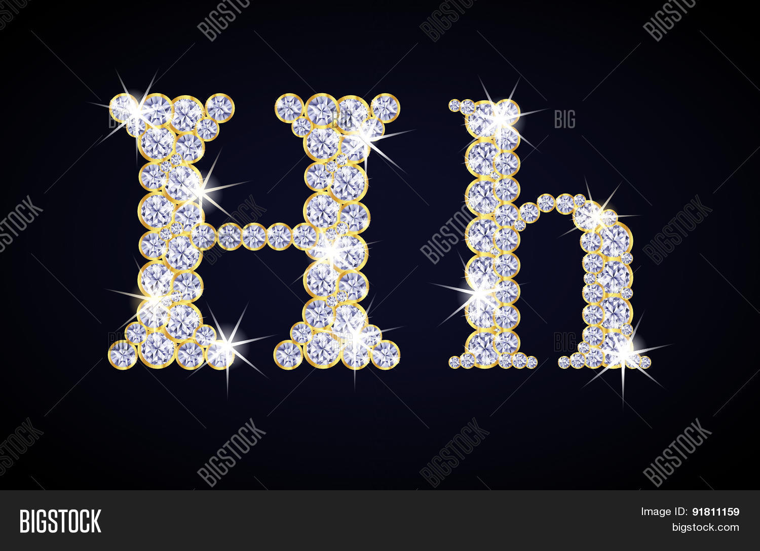 Letter "h" Composed Vector & Photo (Free Trial) | Bigstock
