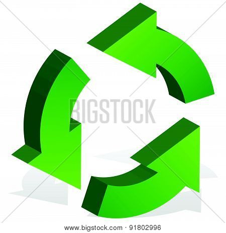 Green 3D Recycling, Vector & Photo (Free Trial) | Bigstock