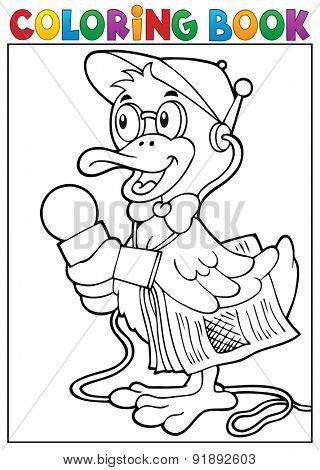 Coloring Book Duck Vector & Photo (Free Trial) | Bigstock