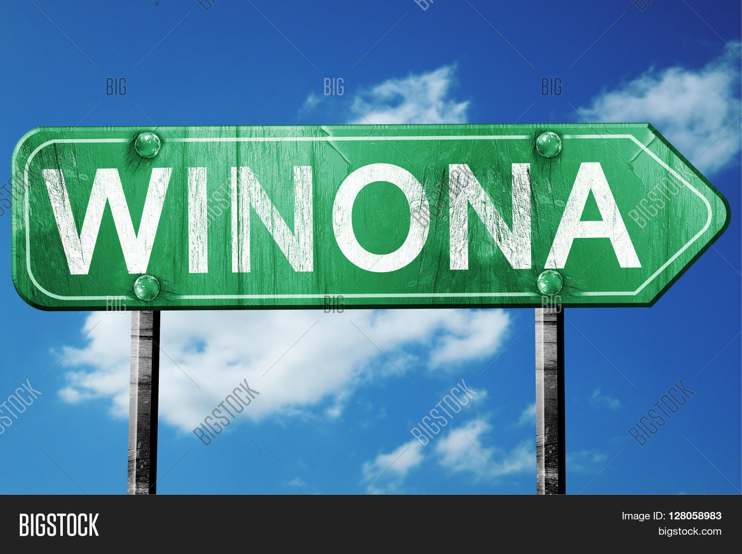 Winona Road Sign , Image & Photo (Free Trial) | Bigstock
