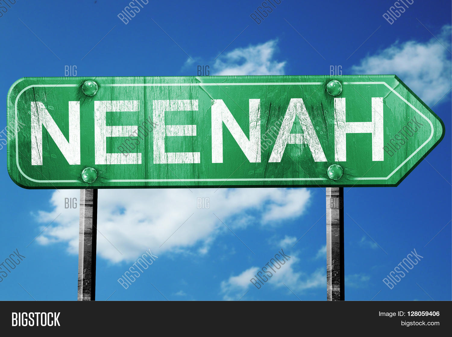 Neenah Road Sign , Image & Photo (Free Trial) | Bigstock