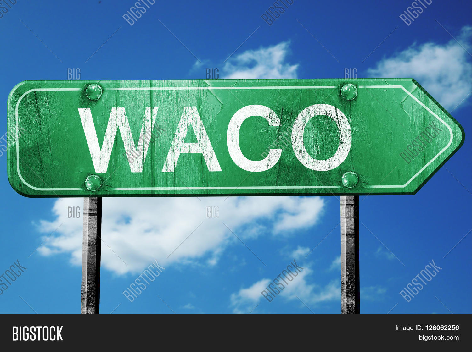 Waco Road Sign , Worn Image & Photo (Free Trial) | Bigstock