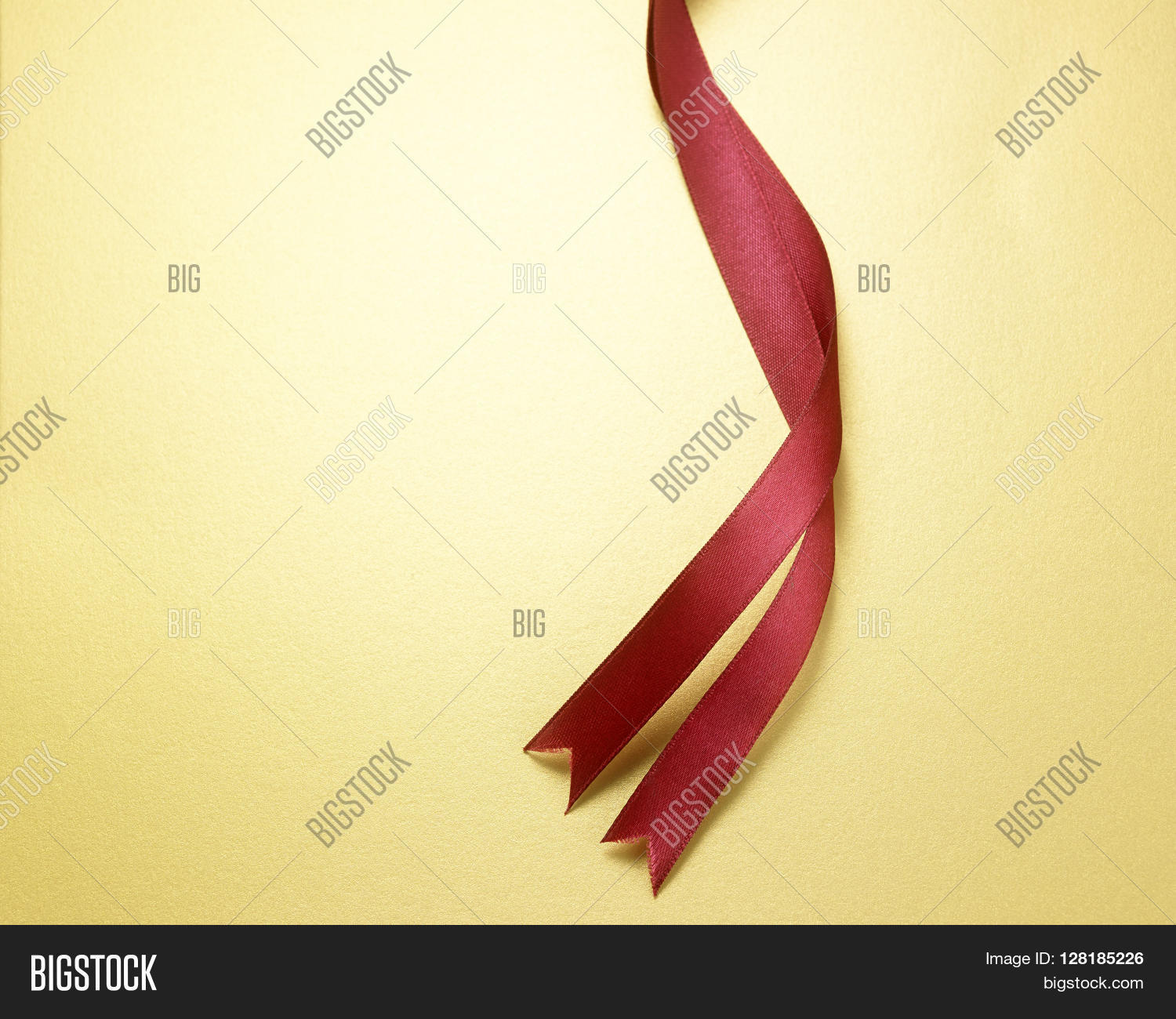 Curve Ribbon On Yellow Image & Photo (Free Trial) | Bigstock