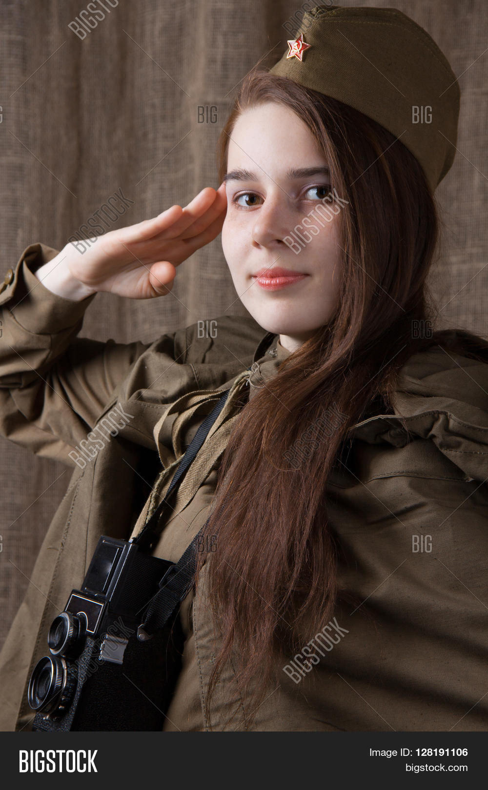 Woman Russian Military Image & Photo (Free Trial) | Bigstock