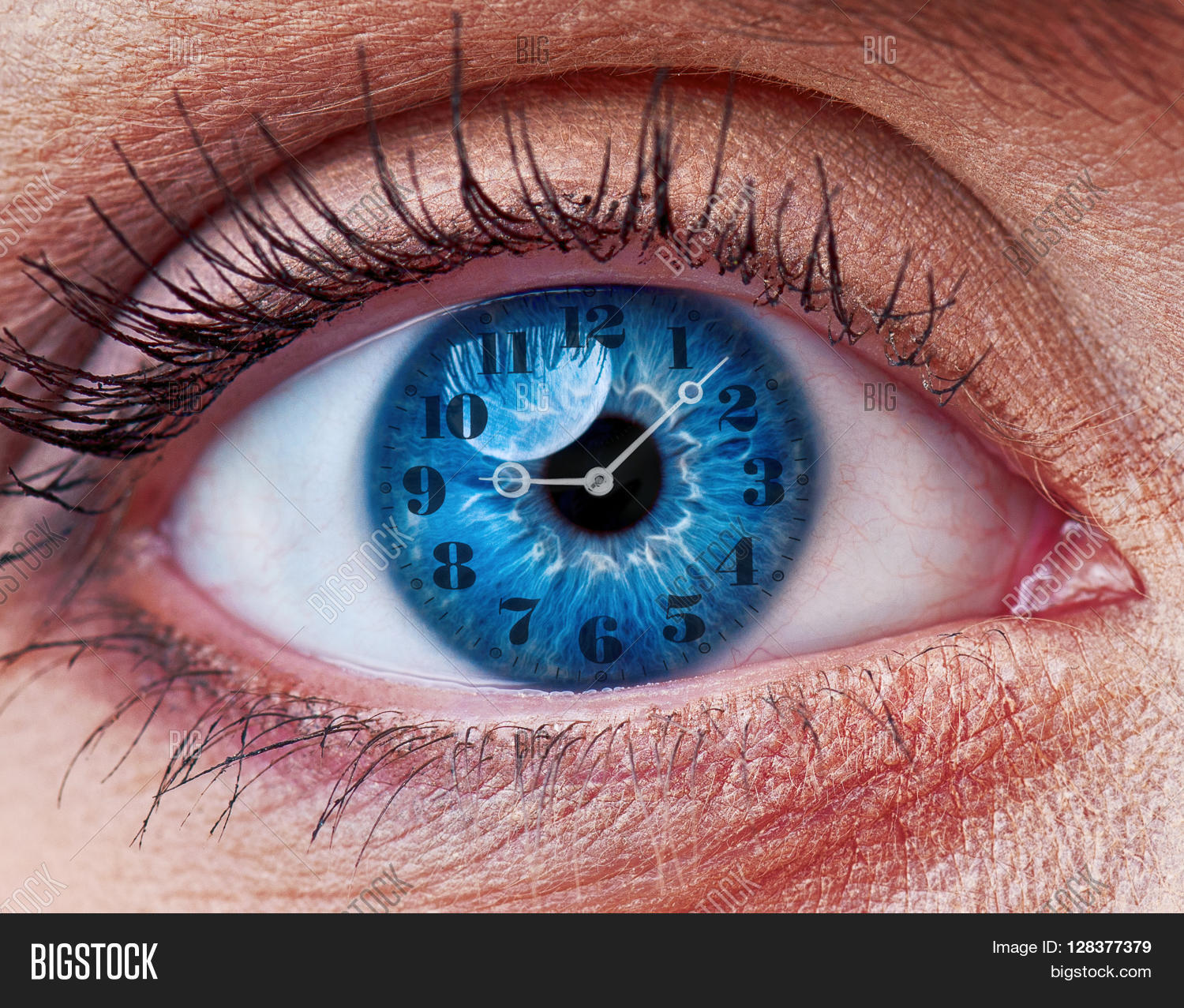 Blue Woman Eye Clock Image & Photo (Free Trial) | Bigstock