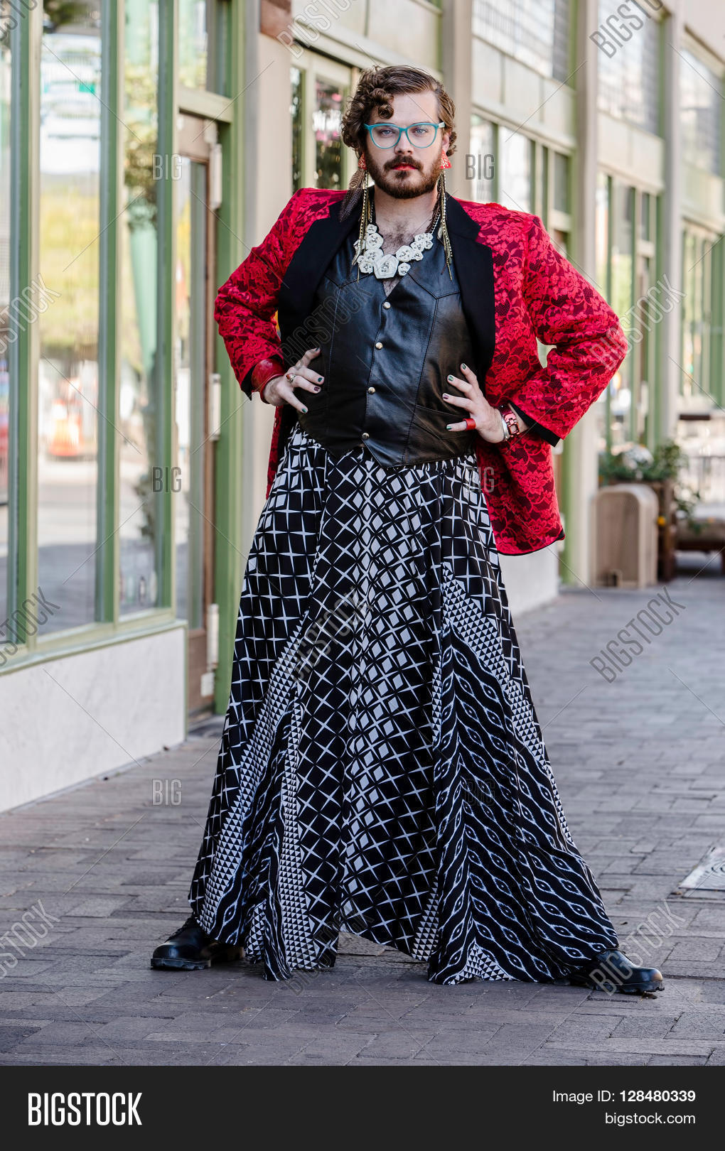 Gender Fluid Man Flamboyant Drag Image & Photo | Bigstock