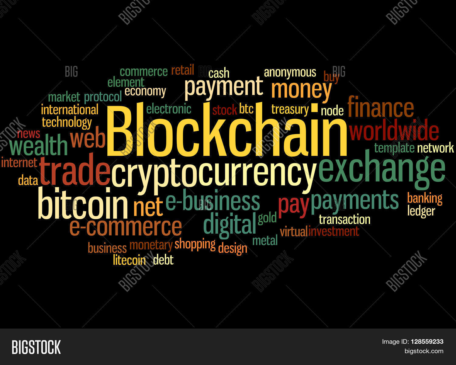 Blockchain Word Cloud Image And Photo Free Trial Bigstock