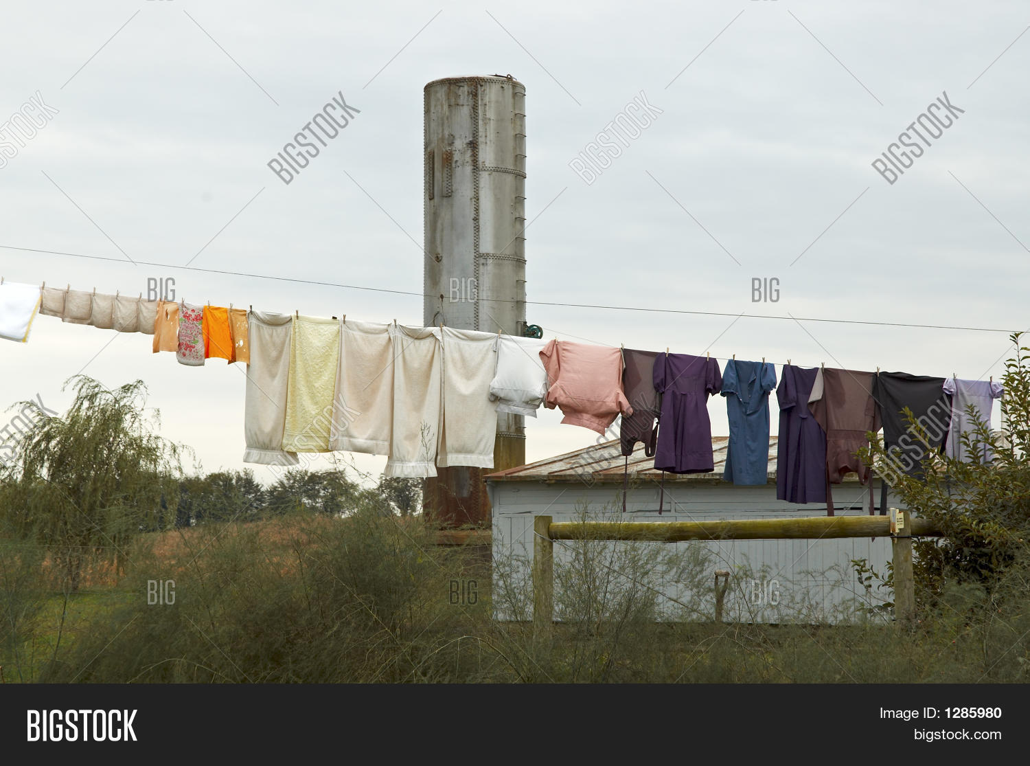 Amish Clothesline Image & Photo (Free Trial) | Bigstock