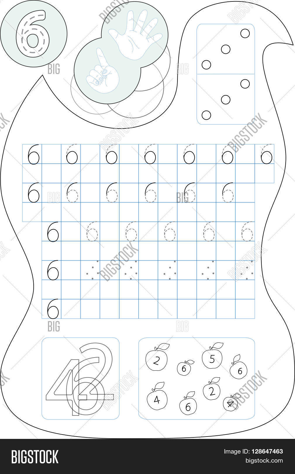 Coloring Page Number Vector & Photo (Free Trial) | Bigstock