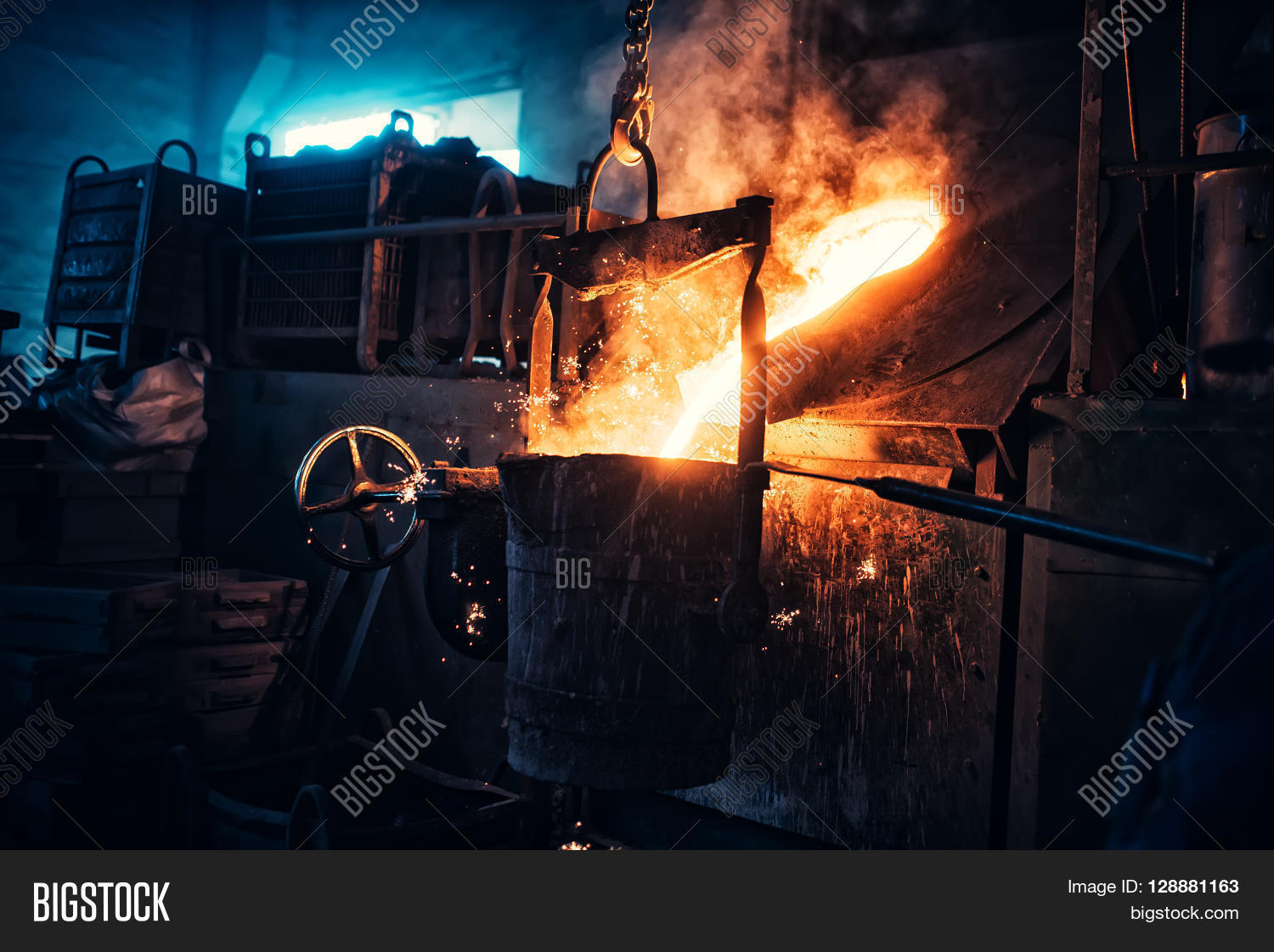 Liquid Iron Flowing Image & Photo (Free Trial) | Bigstock