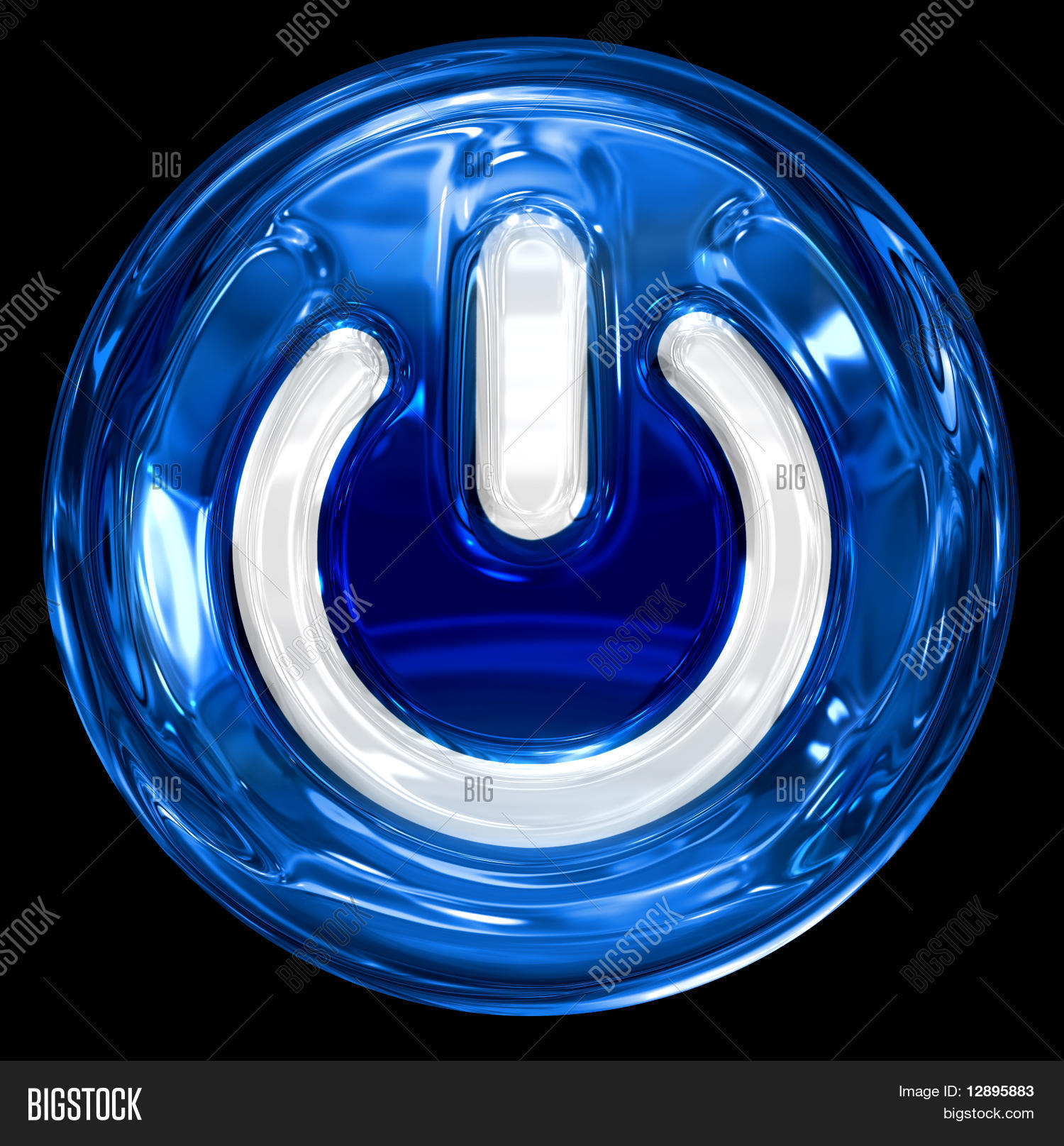 Power Button Blue Image & Photo (Free Trial) | Bigstock
