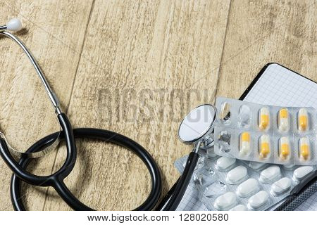 Stethoskope On Wooden Image & Photo (Free Trial) | Bigstock