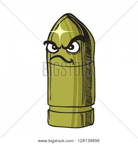 Angry Bullet Cartoon Vector & Photo (Free Trial) | Bigstock