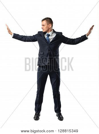 Cutout Man Pushing Image & Photo (Free Trial) | Bigstock