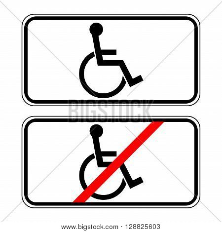 Disabled Sign White Vector & Photo (Free Trial) | Bigstock