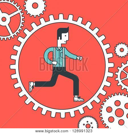 Man Running Inside Vector & Photo (Free Trial) | Bigstock