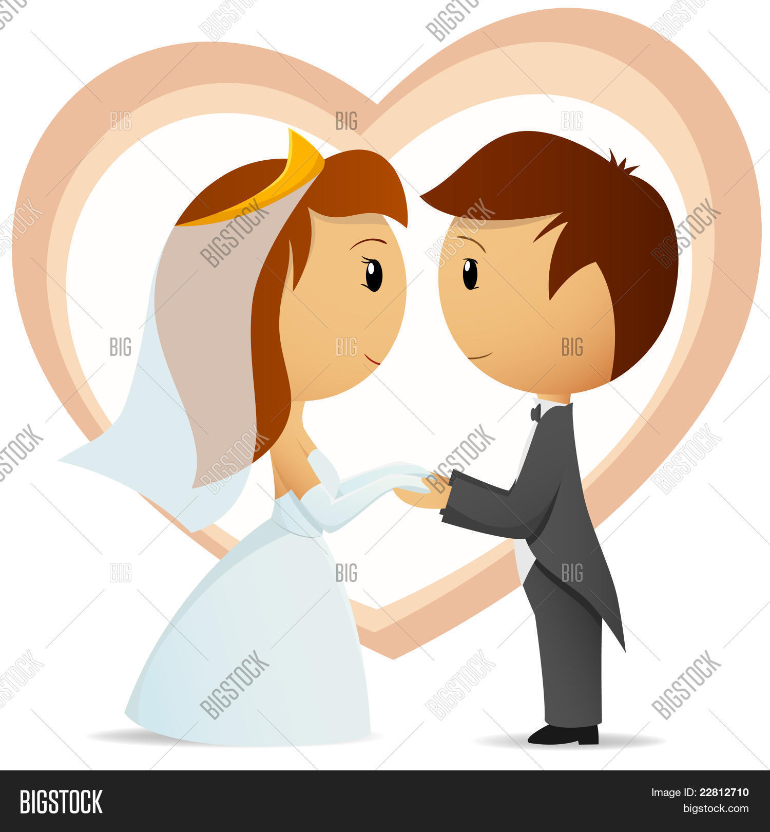 Cartoon Bride Groom Vector And Photo Free Trial Bigstock