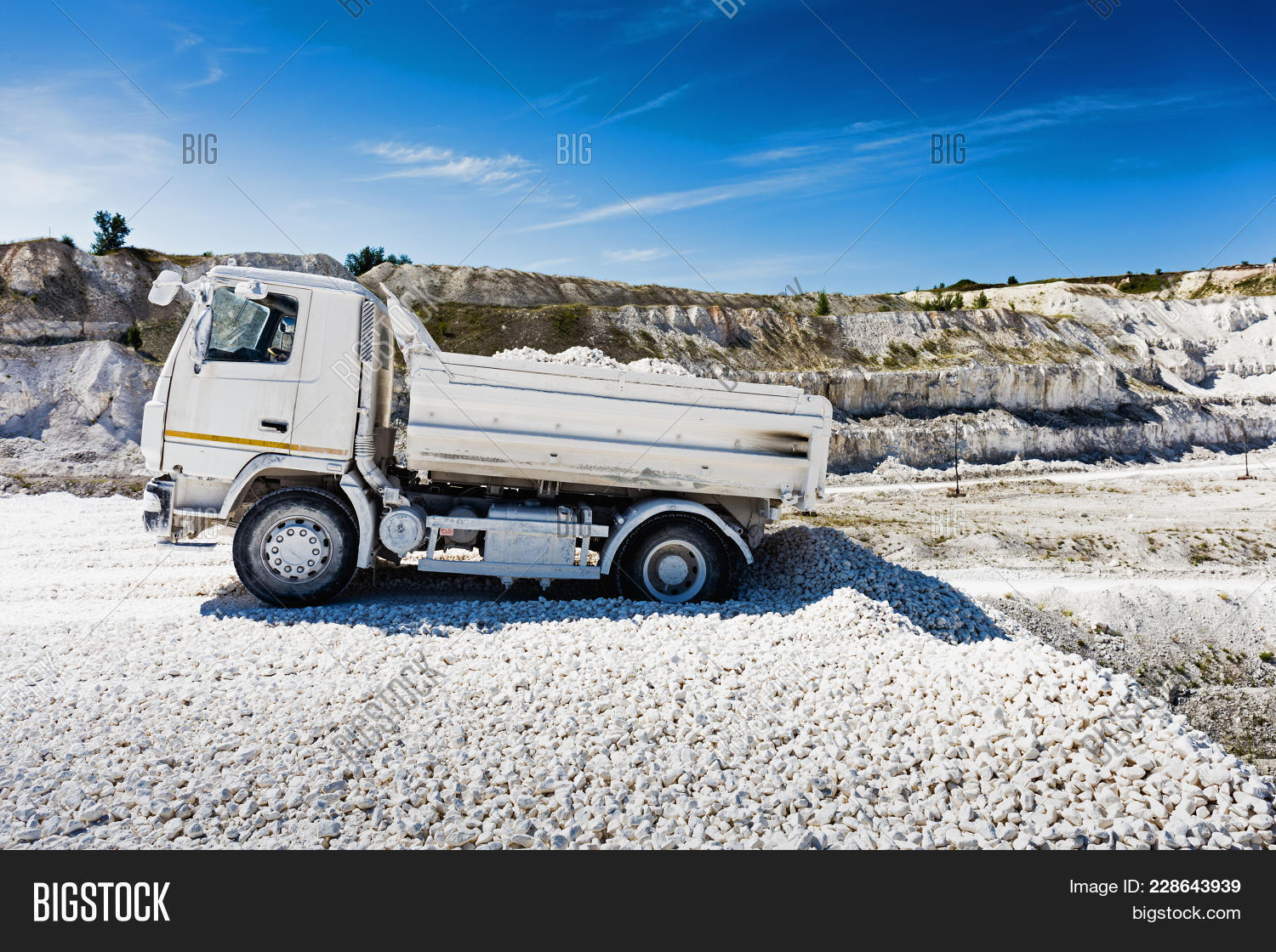 Quarry Truck Unloads Image & Photo (Free Trial) | Bigstock