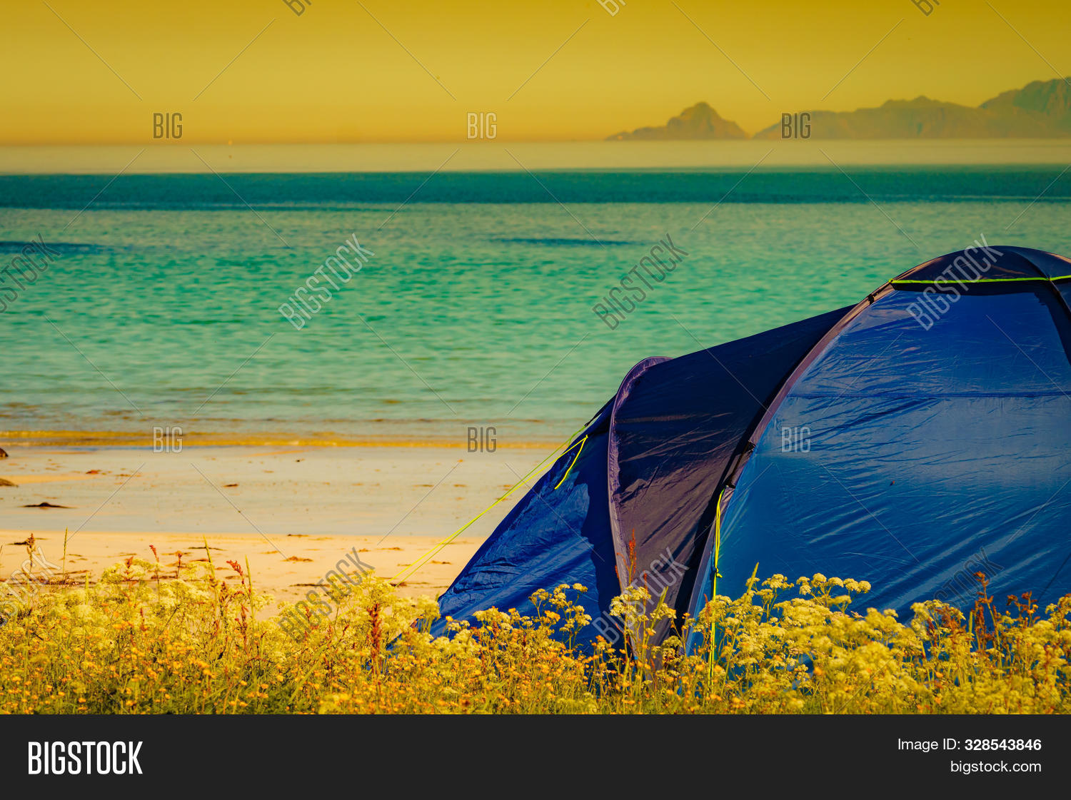 Tent On Beach Seashore Image & Photo (Free Trial) | Bigstock