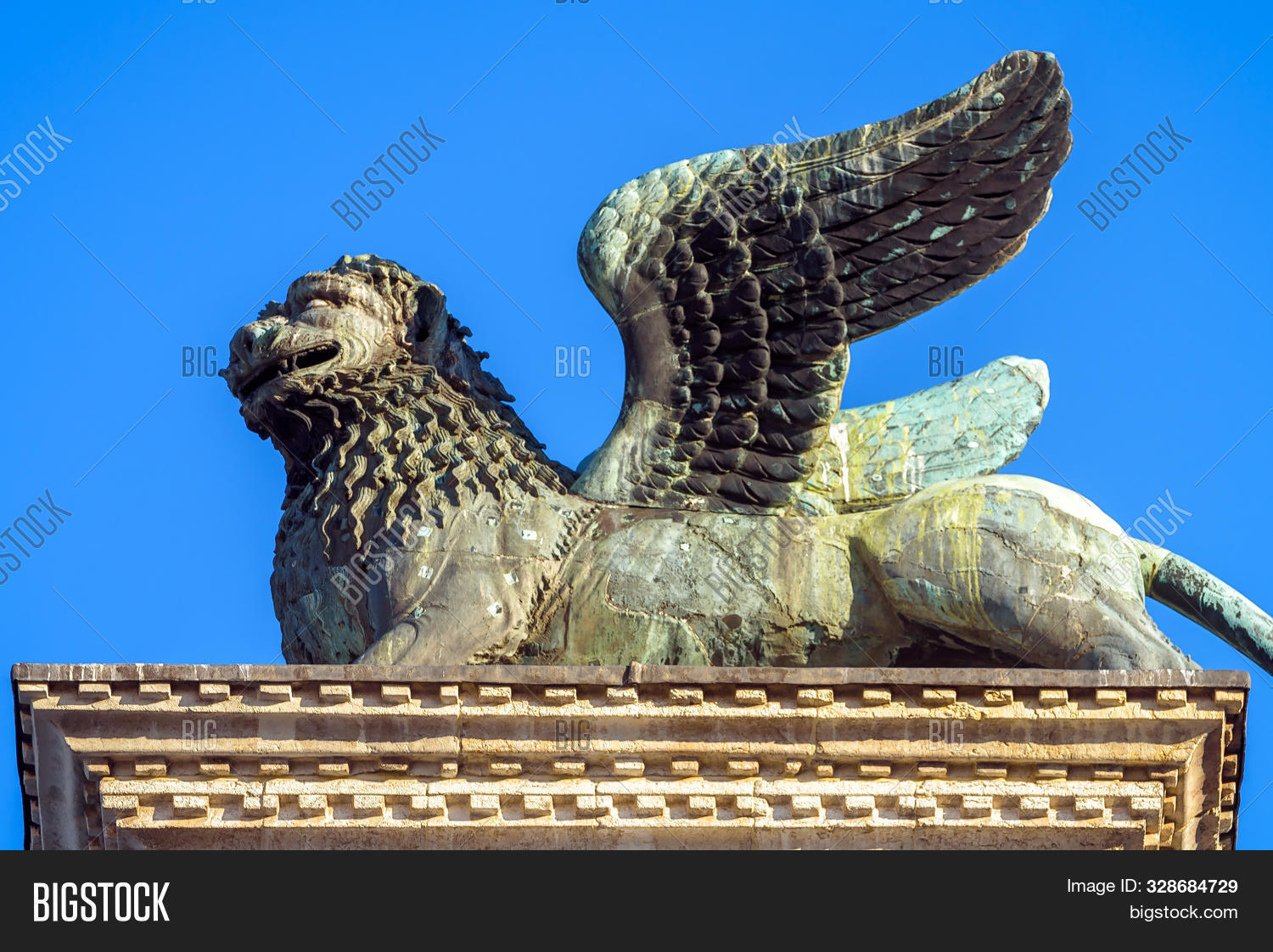 Lion Statue Piazza San Image & Photo (Free Trial) | Bigstock