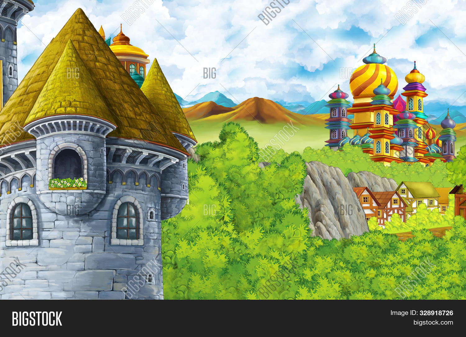 Cartoon Scene Kingdom Image & Photo (Free Trial) | Bigstock