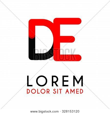 Initial Letter De Red Vector & Photo (Free Trial) | Bigstock