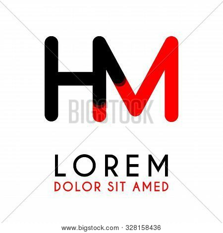 Initial Letter Hm Red Vector & Photo (Free Trial) | Bigstock