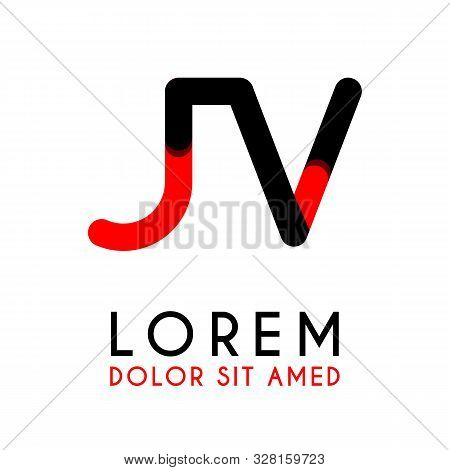 Initial Letter Jv Red Vector & Photo (Free Trial) | Bigstock