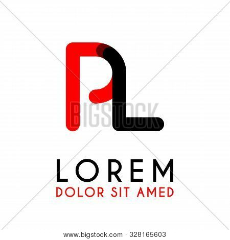 Initial Letter Pl Red Vector & Photo (Free Trial) | Bigstock