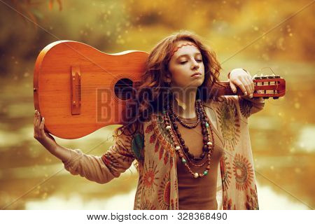 Beautiful Hippie Girl Image & Photo (Free Trial) | Bigstock