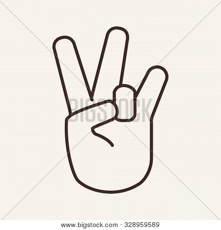 Rap Sign Line Icon. Vector & Photo (Free Trial) | Bigstock