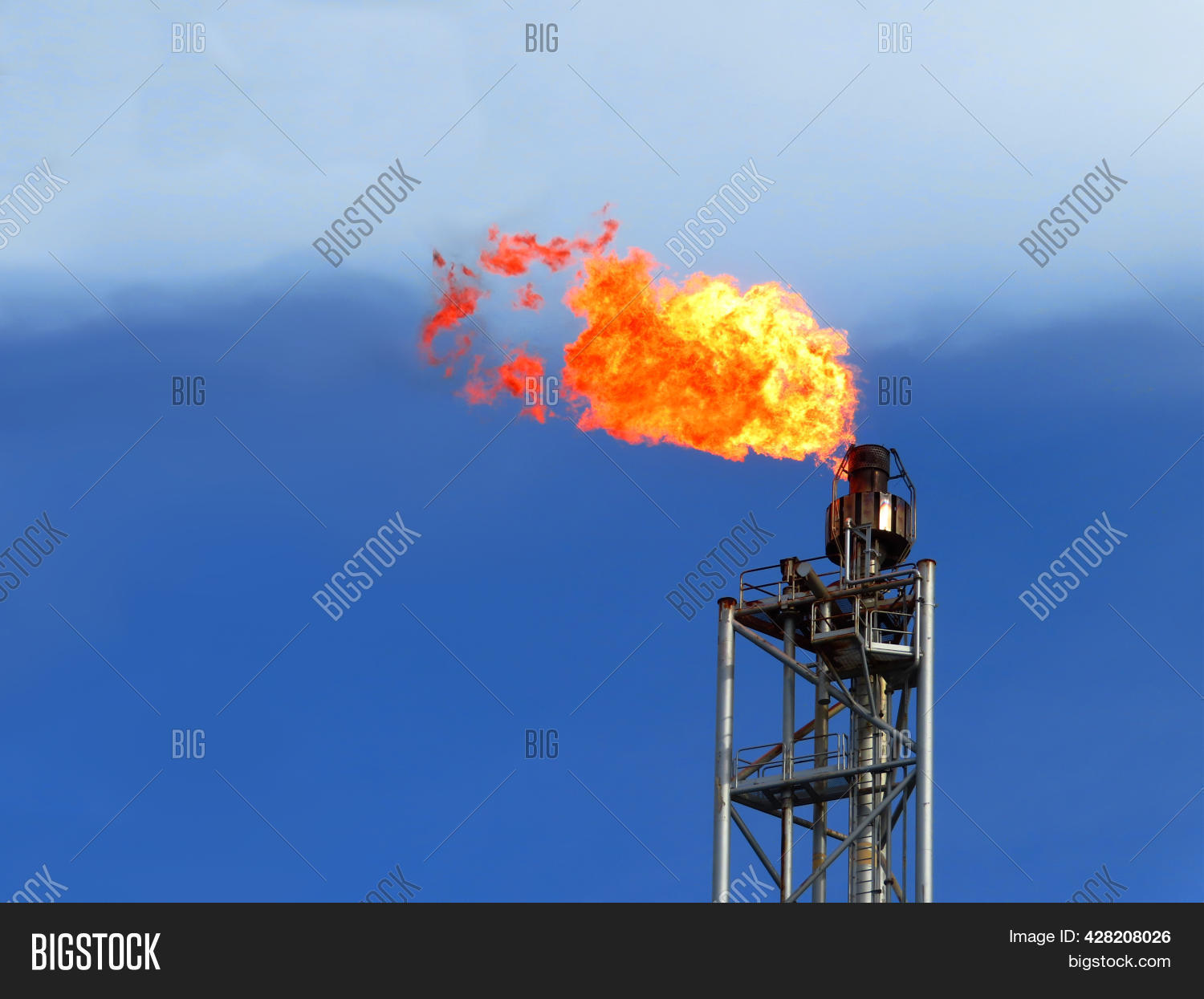 Gas Flare Releasing Image & Photo (Free Trial) | Bigstock