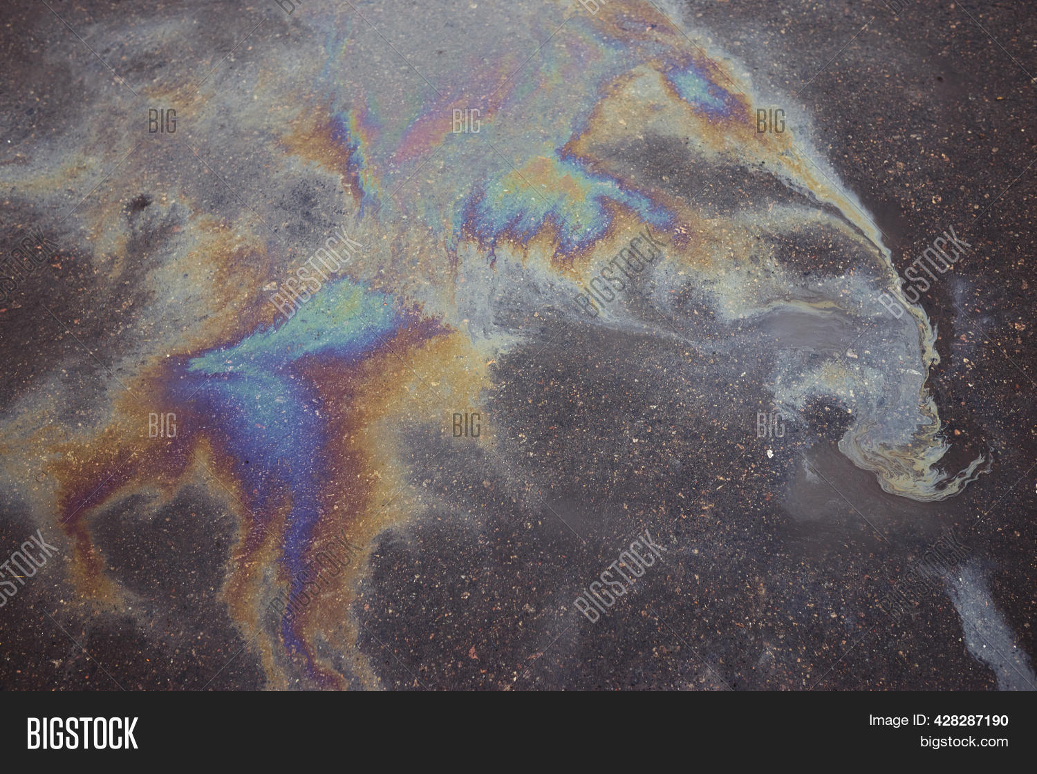Oil Stain On Asphalt, Image & Photo (Free Trial) | Bigstock