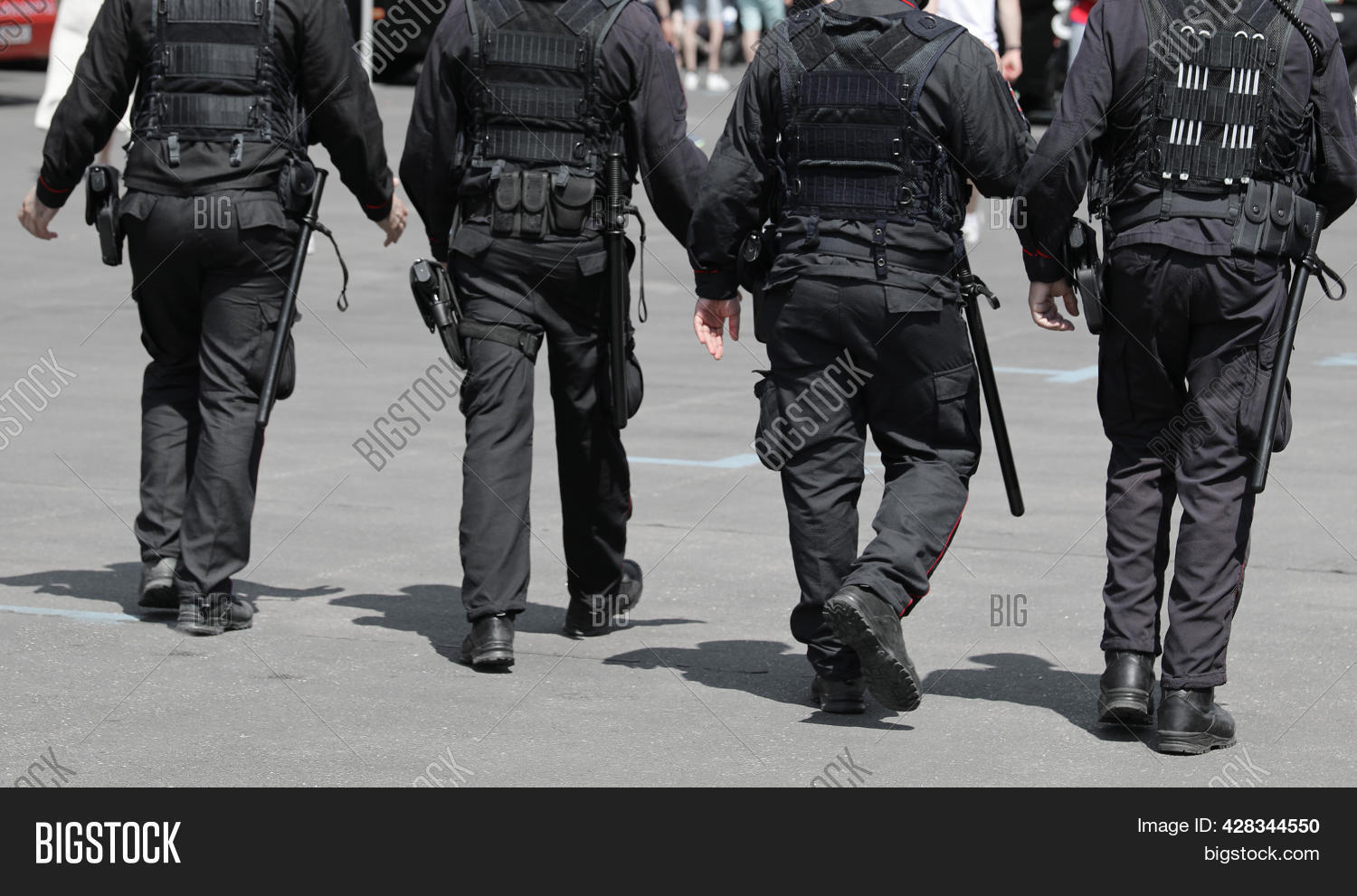 Patrol Four Policemen Image & Photo (Free Trial) | Bigstock