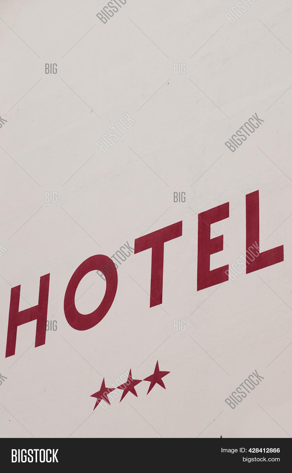 Hotel Sign Text Red Image & Photo (Free Trial) | Bigstock