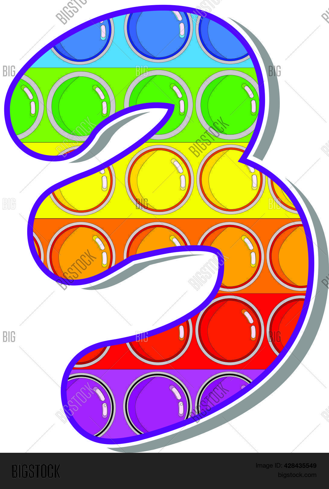 Number 3. Numbers Vector & Photo (Free Trial) | Bigstock
