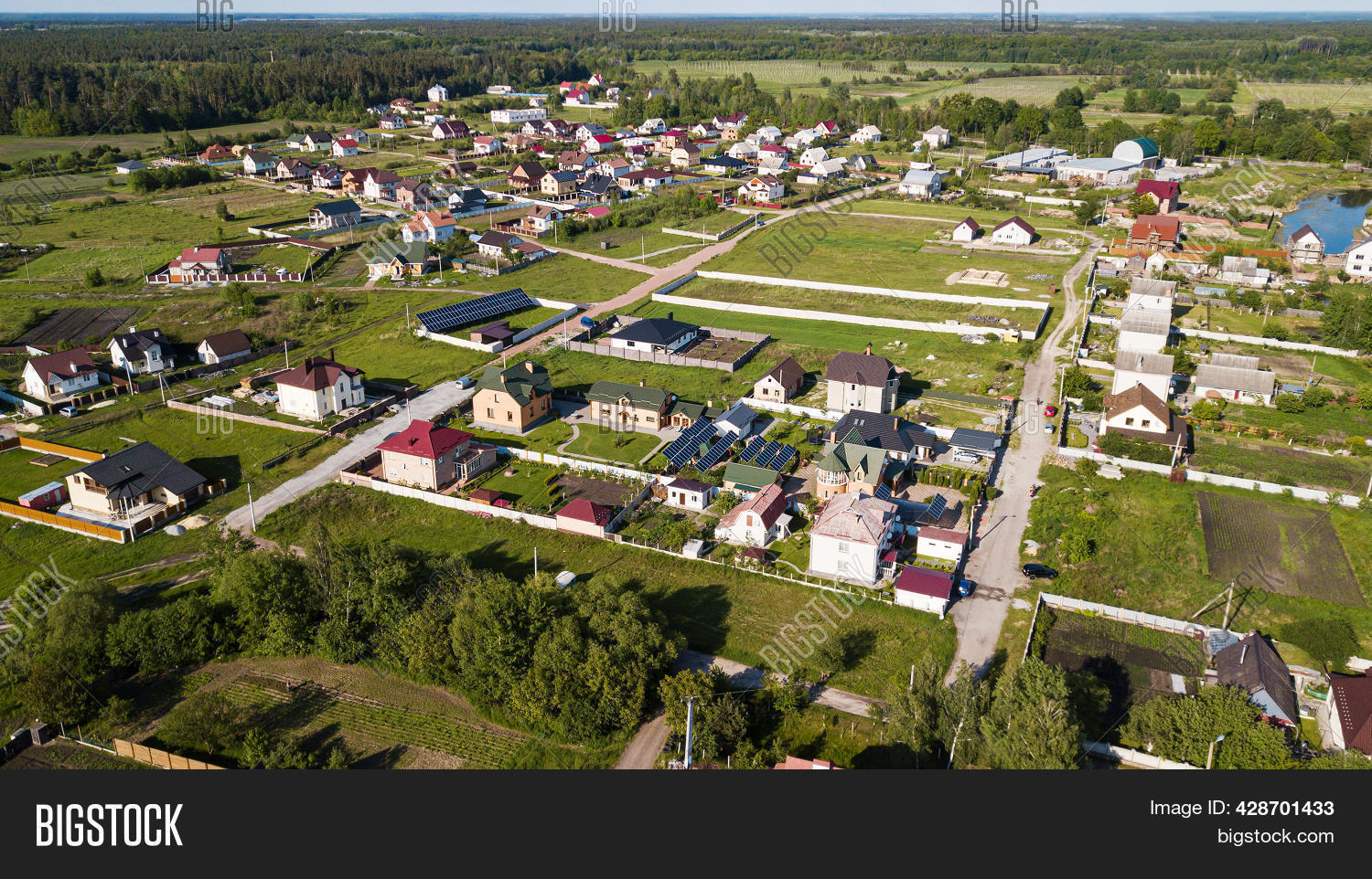 Aerial View Village Image & Photo (Free Trial) | Bigstock