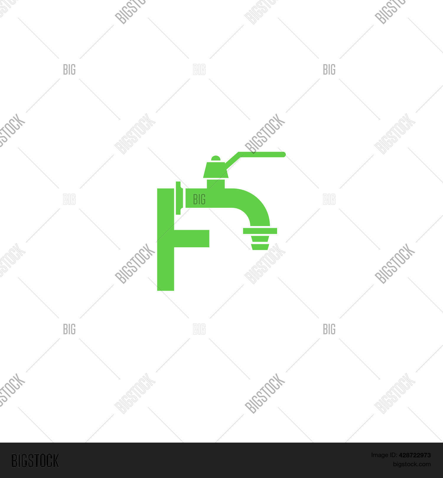 Faucet Icon Letter F Vector & Photo (Free Trial) | Bigstock