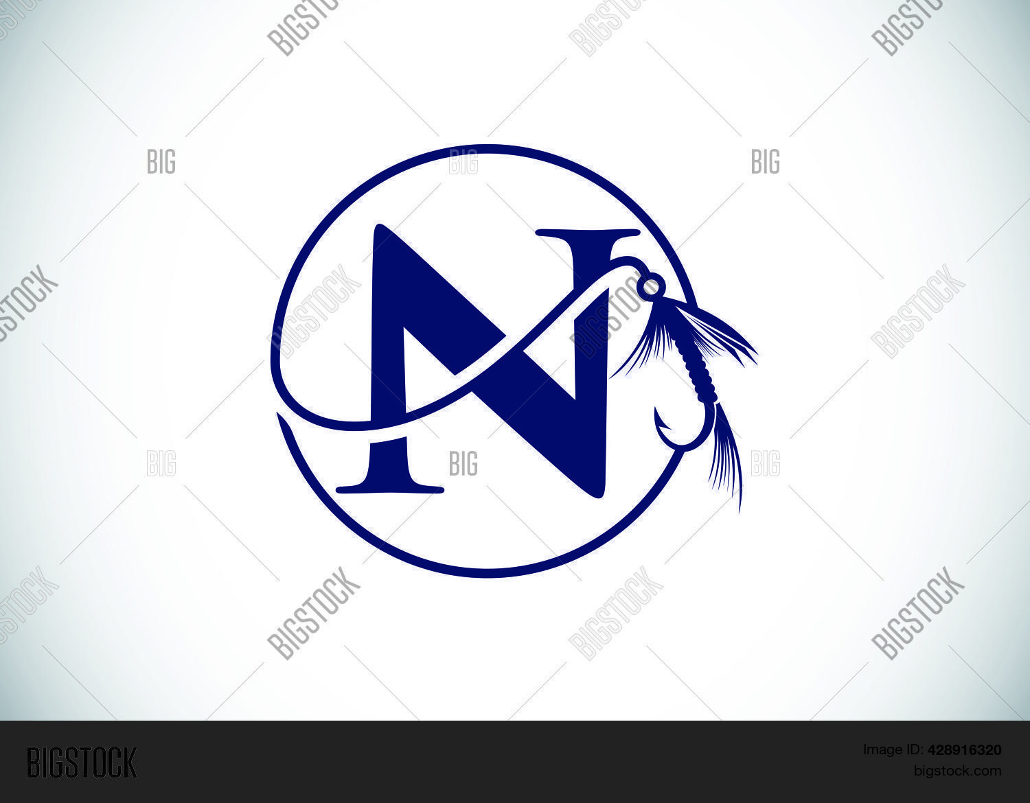 Initial N Monogram Vector & Photo (Free Trial) | Bigstock
