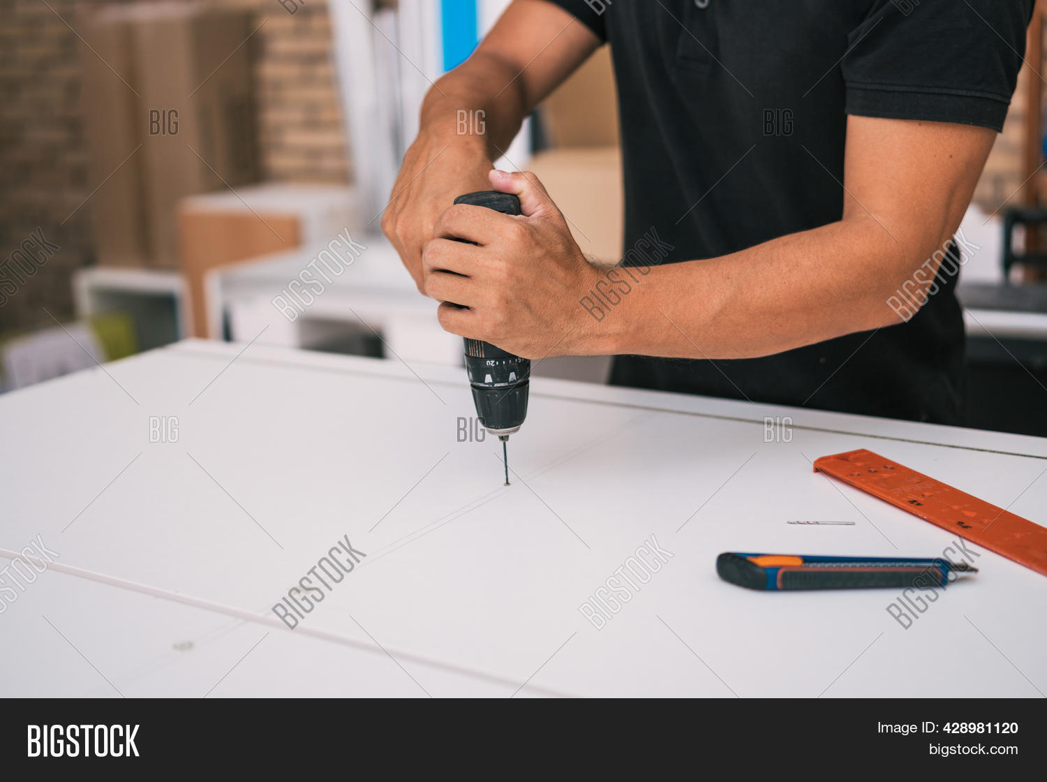 Man Using Drill Make Image & Photo (Free Trial) | Bigstock